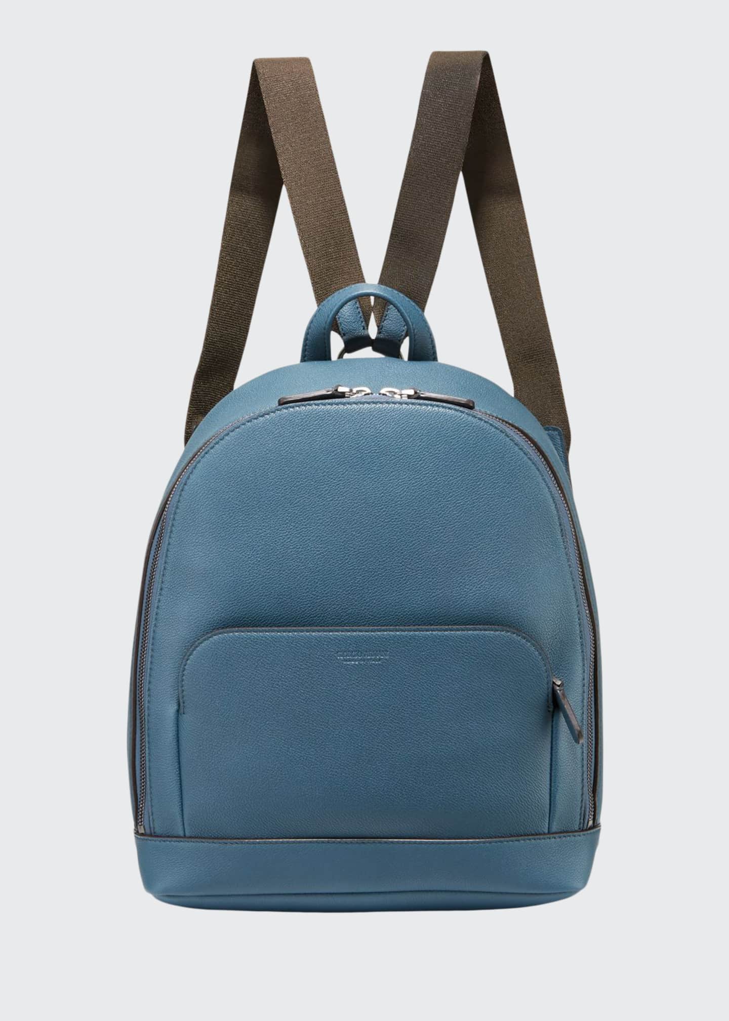 Giorgio Armani Men's Tumbled Calf Leather Backpack - Bergdorf Goodman