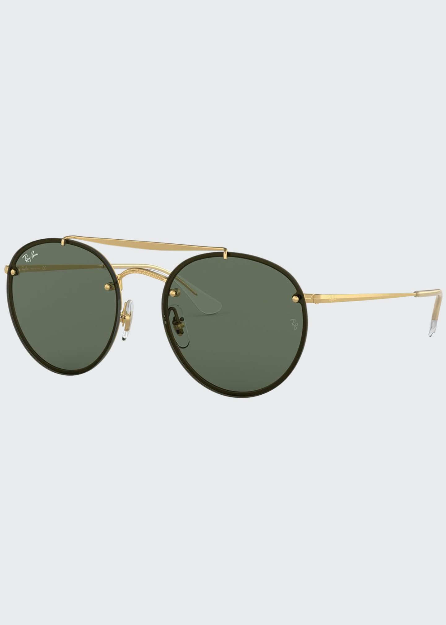 Ray-Ban Round Lens-Over-Frame Metal Sunglasses - Bergdorf Goodman