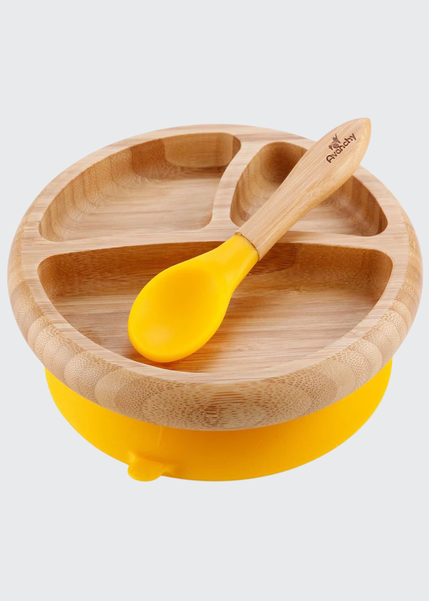 Avanchy Baby's Bamboo Plate & Spoon Set - Bergdorf Goodman