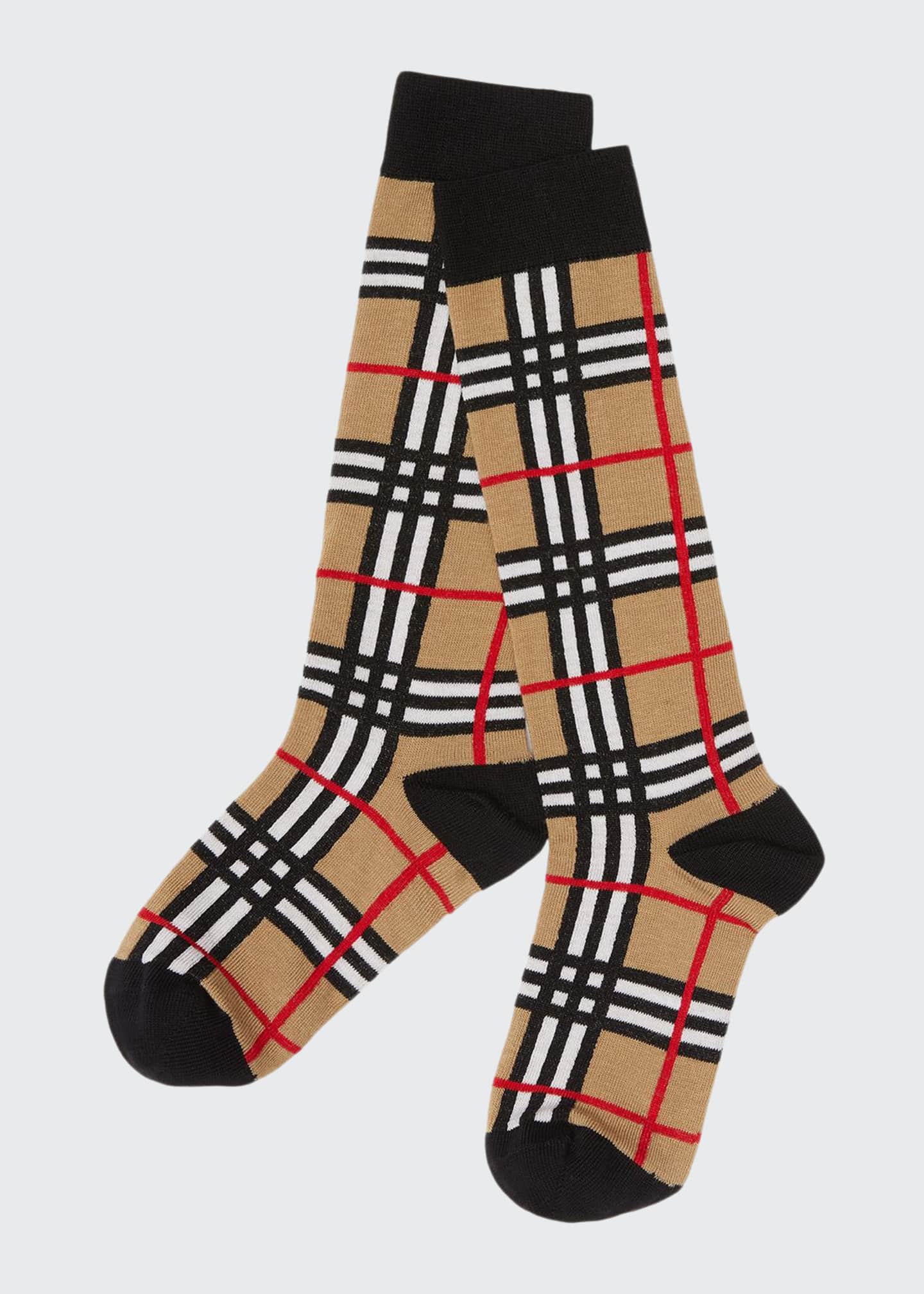 Burberry Kid's Check Socks - Bergdorf Goodman