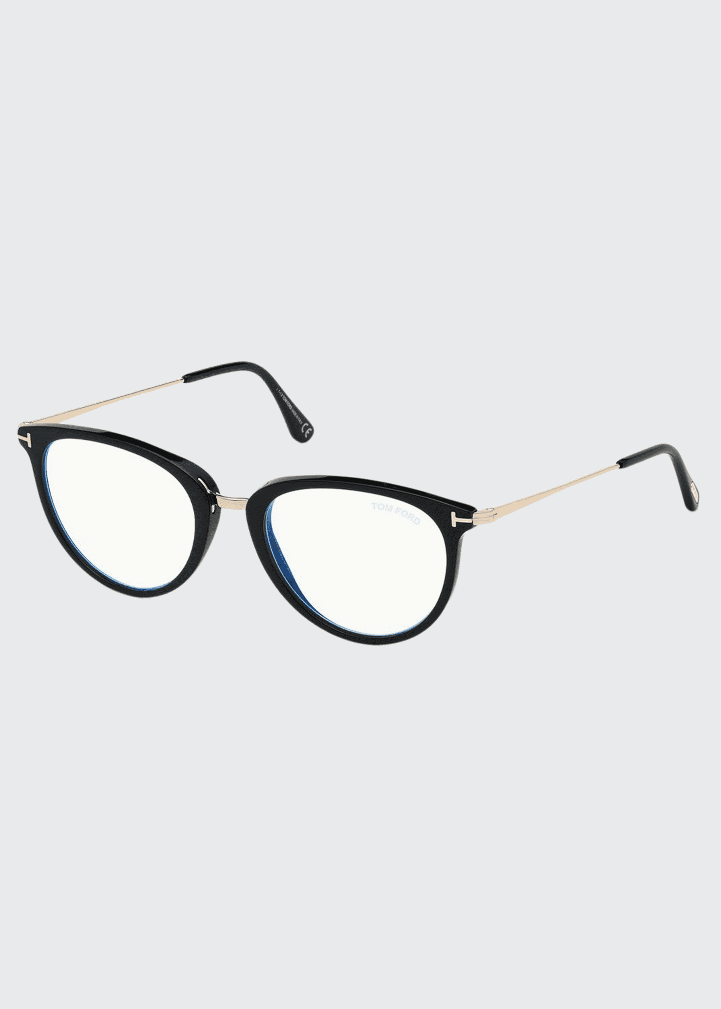 TOM FORD Blue Block Cat-Eye Acetate & Metal Optical Frames - Bergdorf ...