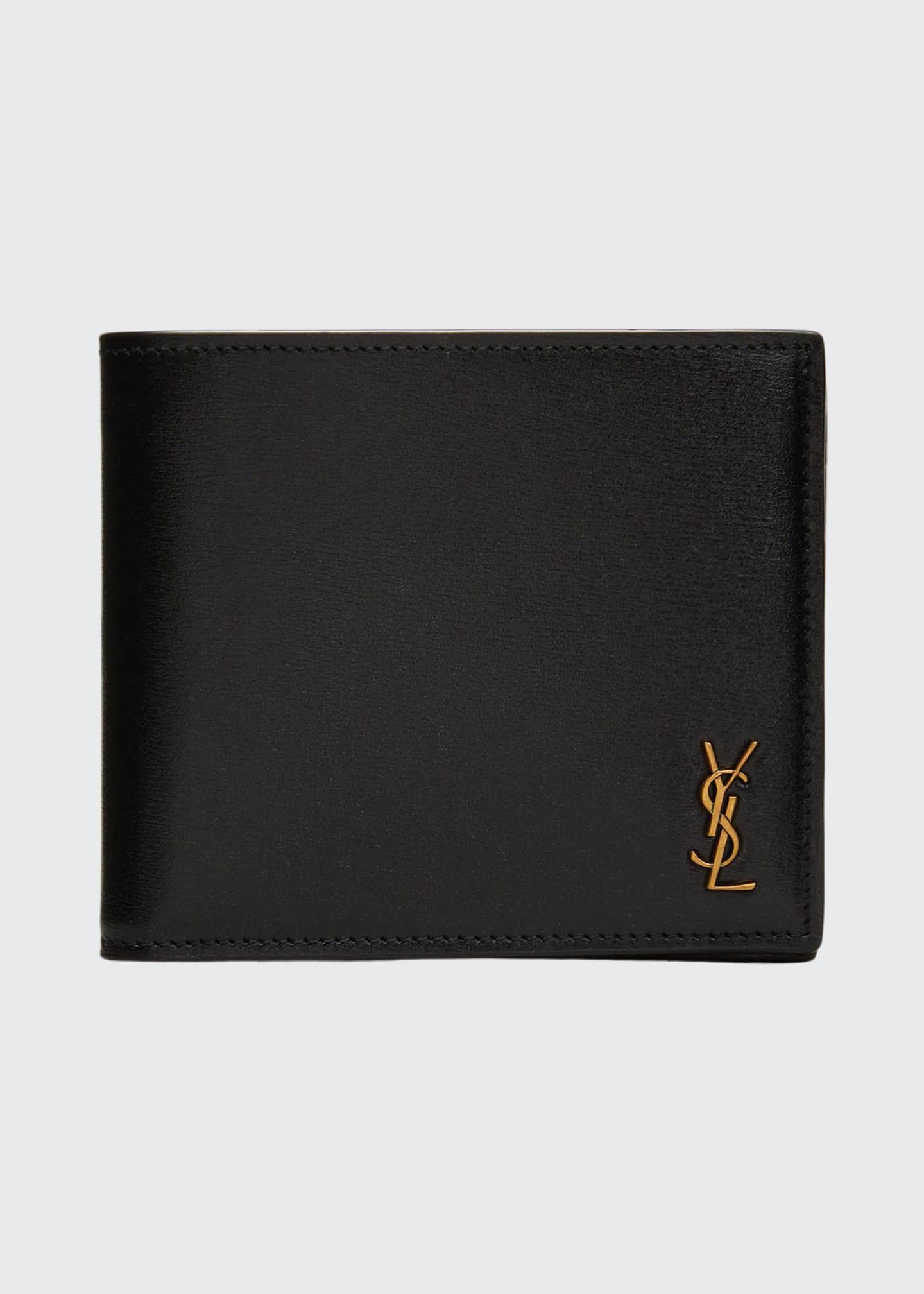 Saint Laurent Men's YSL East-West Logo Bi-Fold Wallet - Bergdorf Goodman