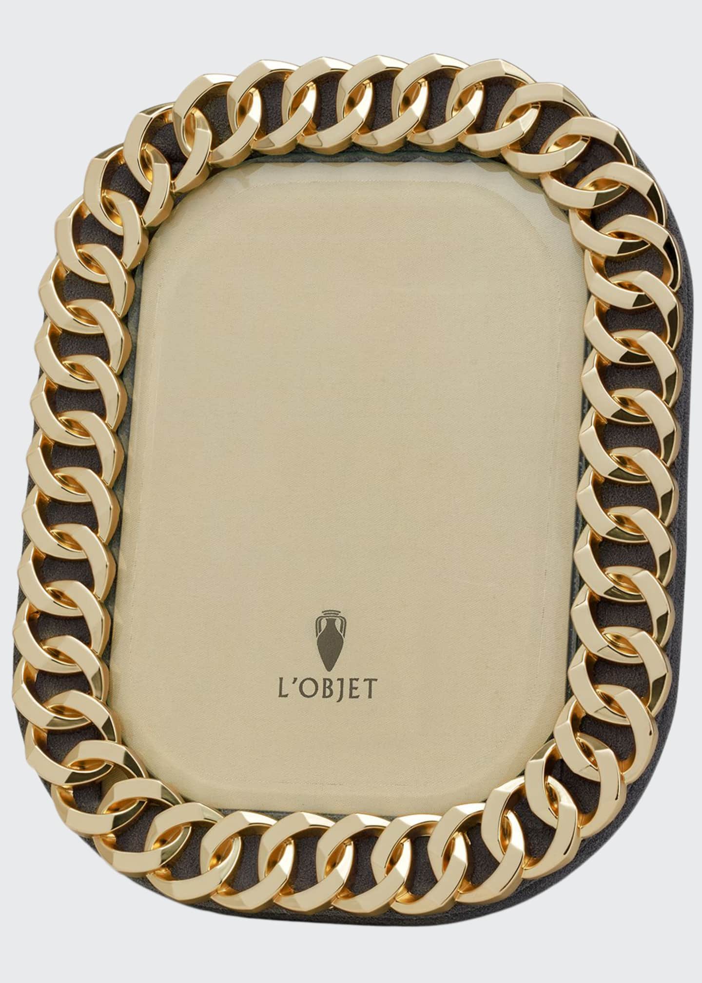 L'Objet Gold Cuban Link Frame, 5" x 7" - Bergdorf Goodman