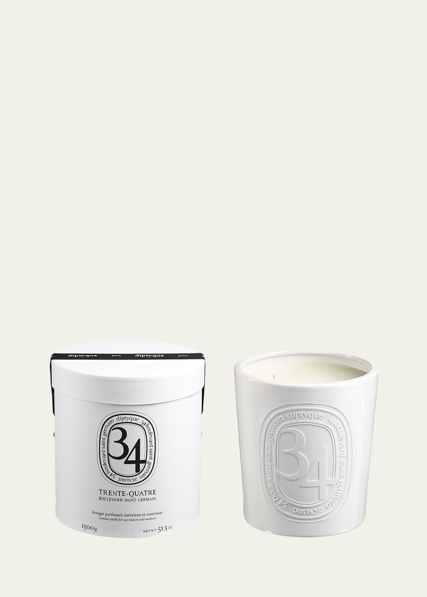 DIPTYQUE 34 Boulevard Saint Germain Indoor & Outdoor Scented Candle, 51 ...