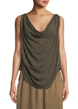 Urban Zen Twisted Linen Jersey Cowl-Neck Tank Top and Matching Items ...