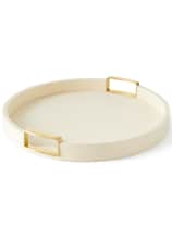 AERIN Carina Shagreen Small Round Tray and Matching Items & Matching ...