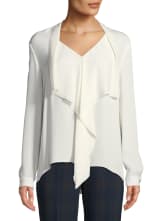Elie Tahari Jurnee Draped Silk Blouse and Matching Items & Matching ...
