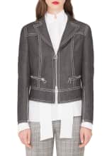 Akris Aaron Short Zip Front Cotton Denim Jacket and Matching Items ...