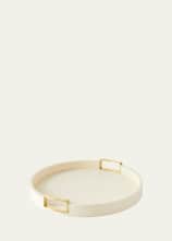 AERIN Carina Shagreen Small Round Tray and Matching Items & Matching ...