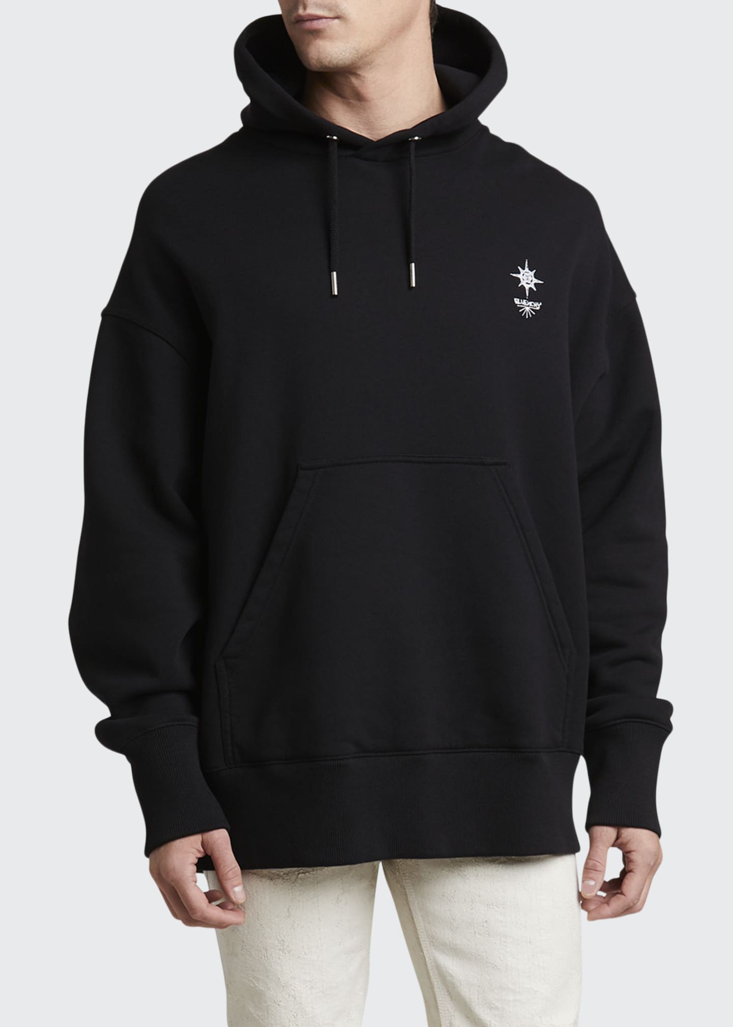 Givenchy Men's Chain Frame Oversized Pullover Hoodie - Bergdorf Goodman