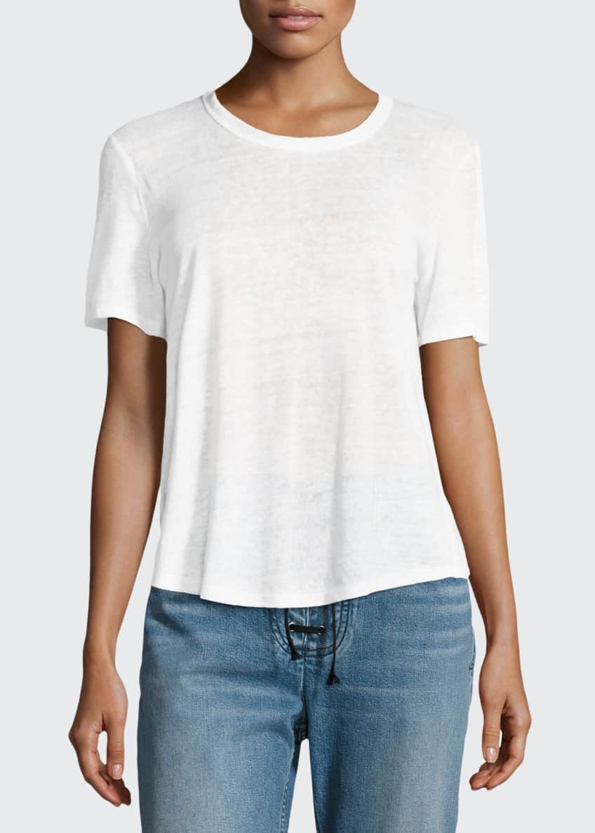 A.L.C. Alber Lace-Back Linen Tee, White and Matching Items & Matching ...