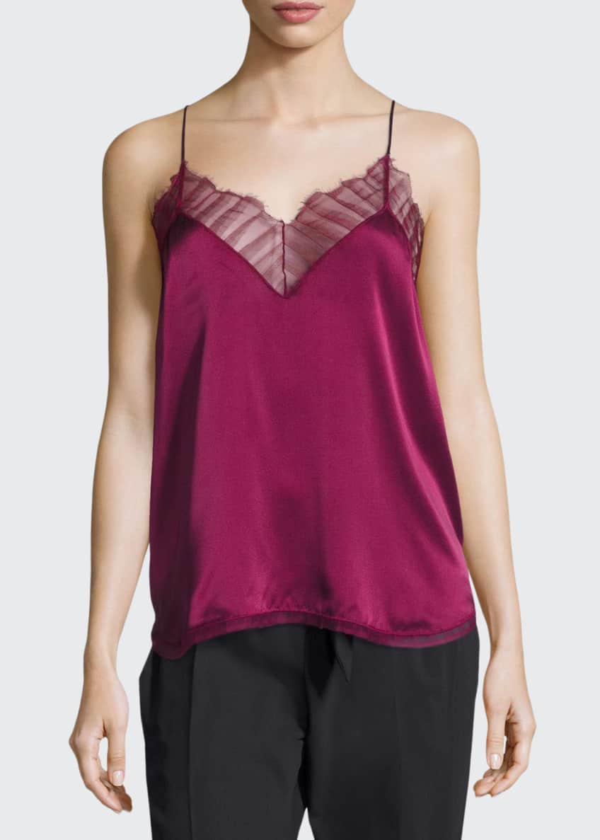 Iro Berwyn Silk Camisole Top, Red and Matching Items & Matching Items ...