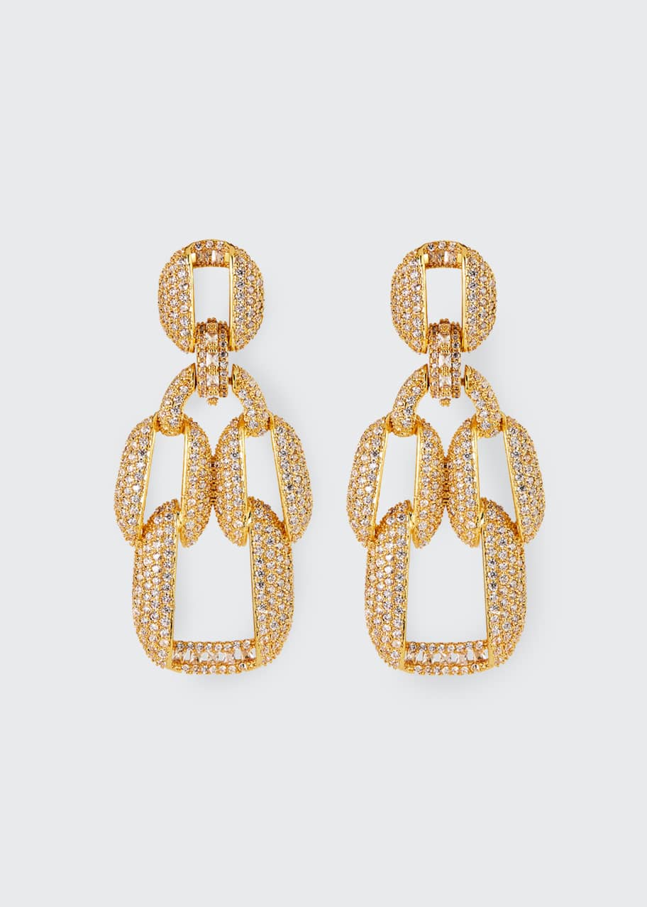 FALLON Pave Bombshell Earrings - Bergdorf Goodman