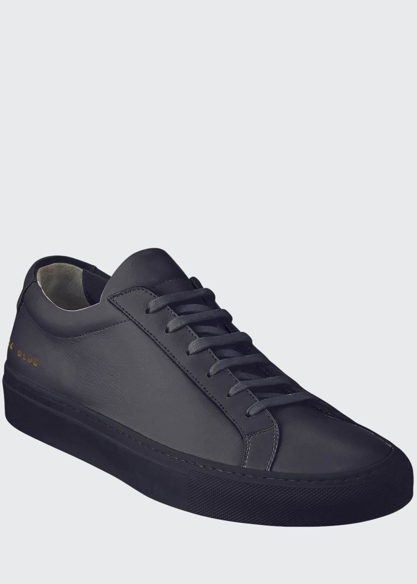 Common Projects Men's Achilles Leather Low-Top Sneakers, Navy ...