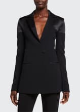 CUSHNIE Satin-Panel Cady Jacket and Matching Items & Matching Items ...
