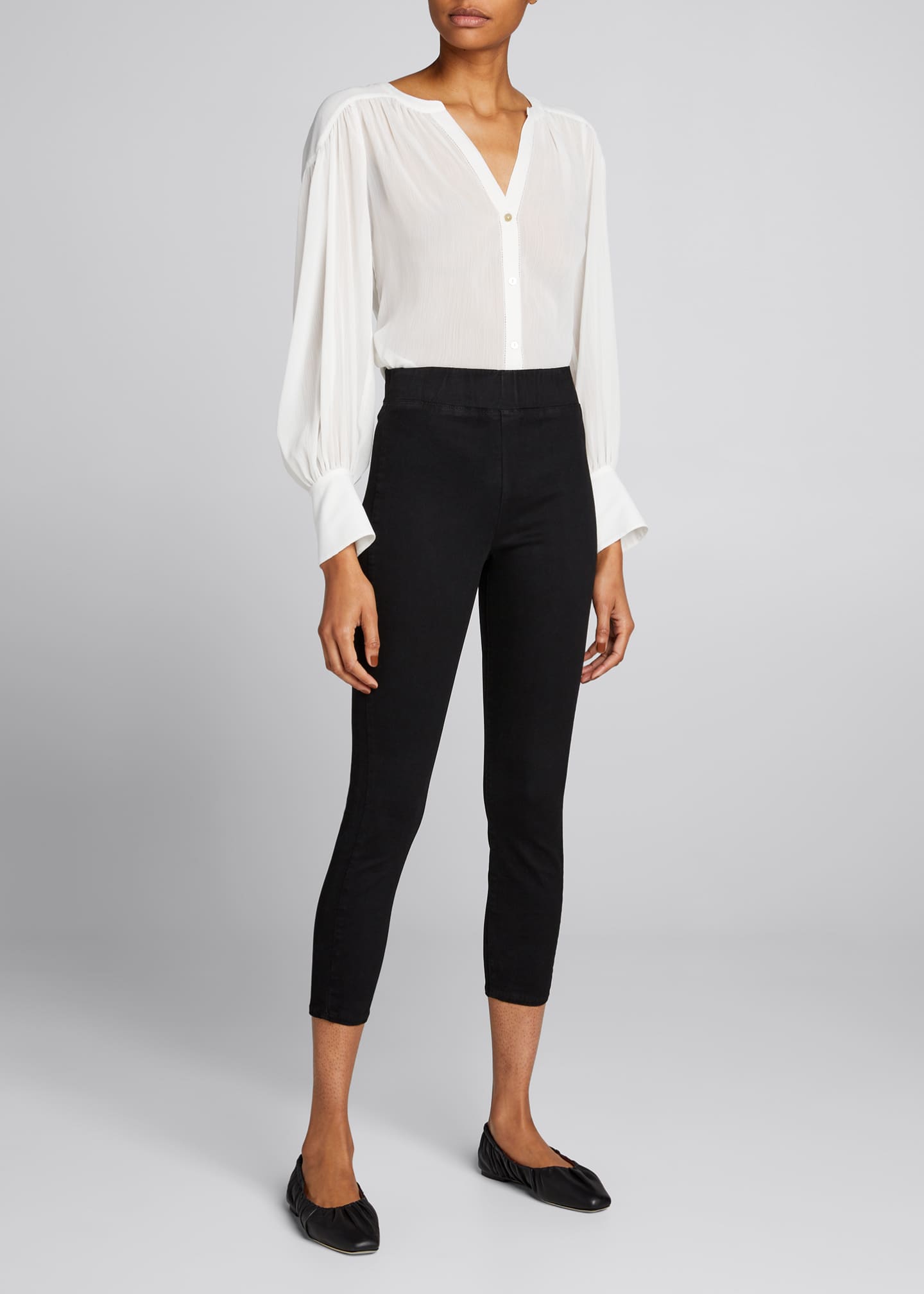 L'Agence Rosalie High-Rise Pedal Pusher Pants - Bergdorf Goodman