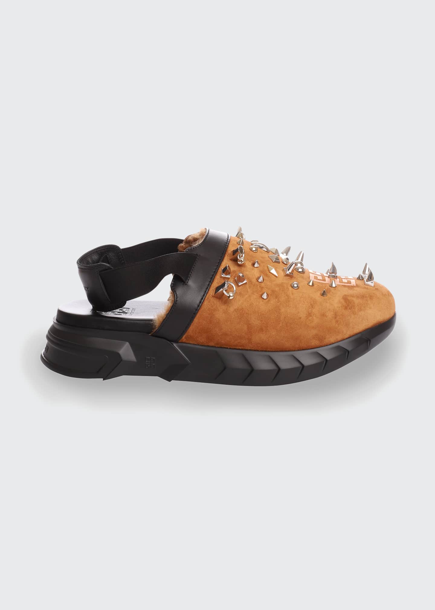 Givenchy Marshmellow Spiked Suede Slingback Clogs - Bergdorf Goodman