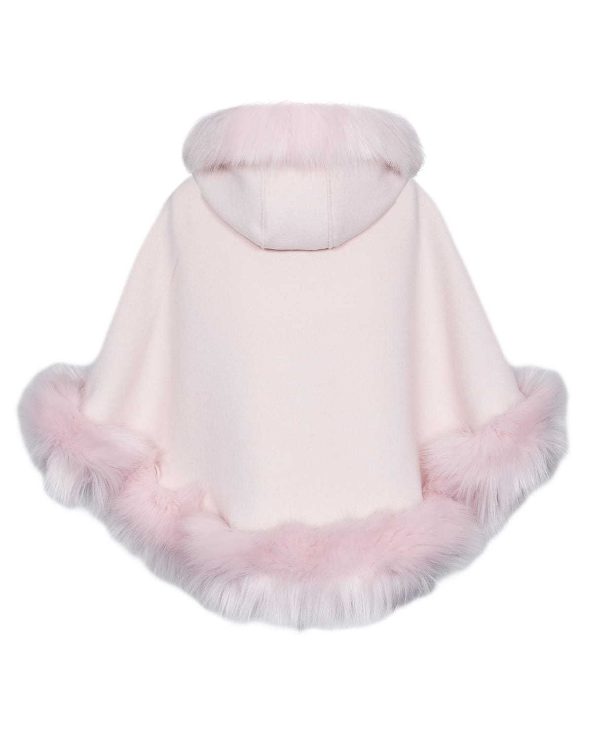Bandits Girl Hooded Faux-Fur-Trim Felt Cape, Girls' Size S