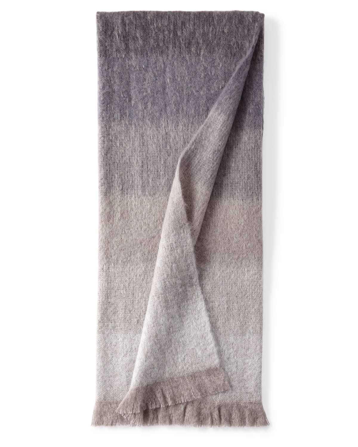 Michael Aram Dip Dyed Mohair Throw Blanket, Charcoal