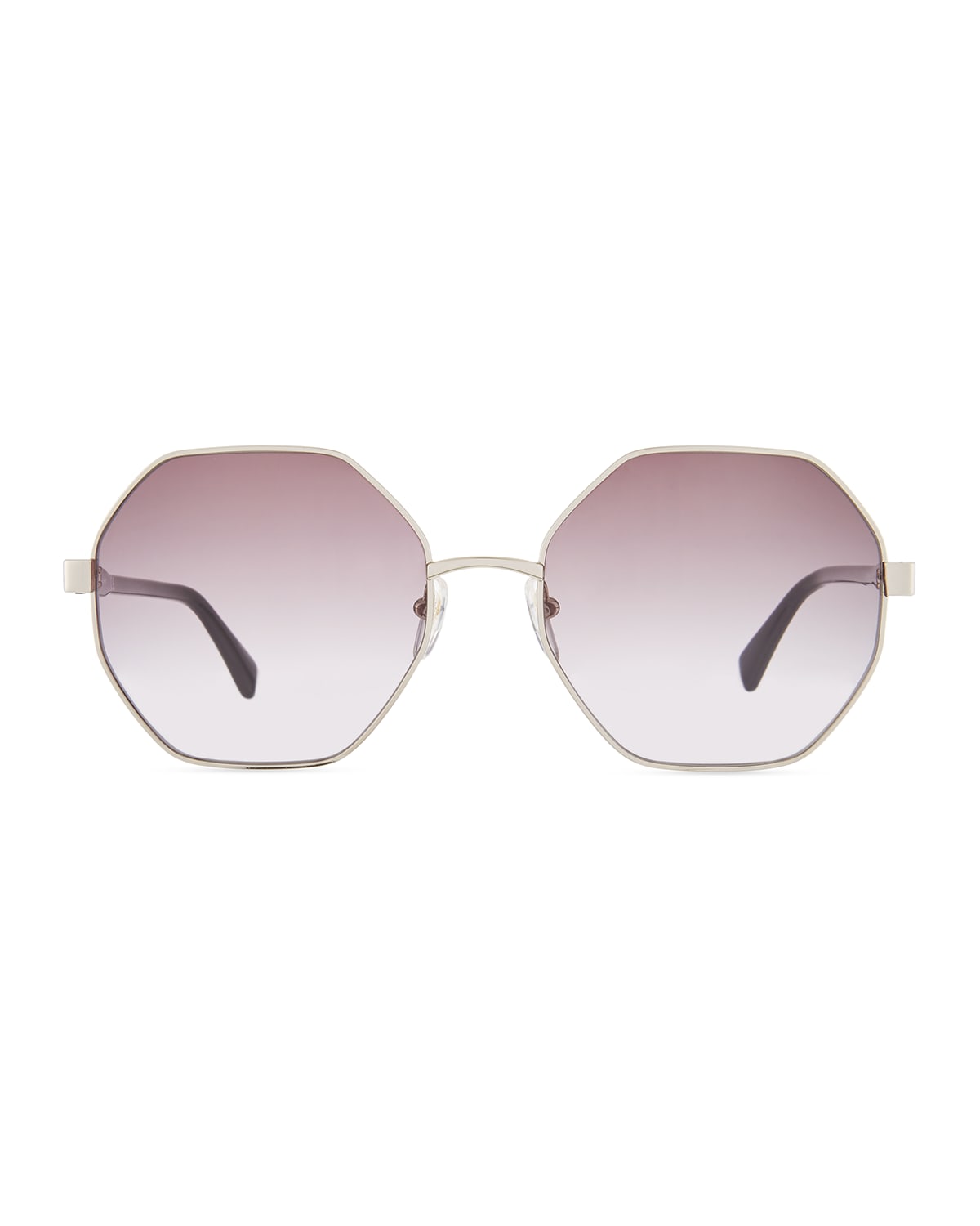 Longchamp Hexagonal Mirrored Metal Sunglasses