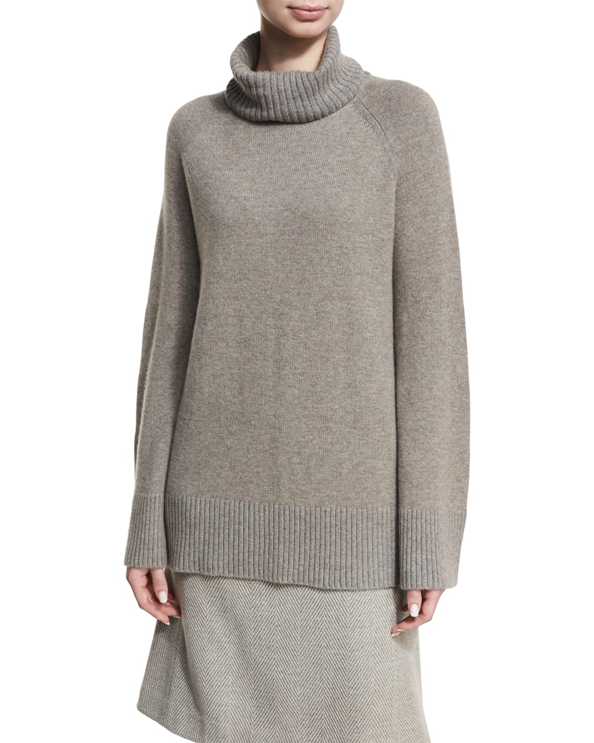 Lafayette 148 New York Relaxed Cashmere Turtleneck Sweater