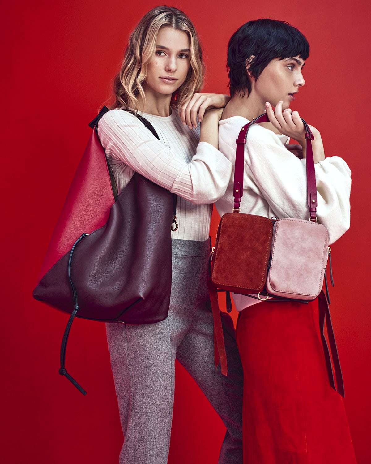 Loewe Colorblock Sling Grain Bucket Bag