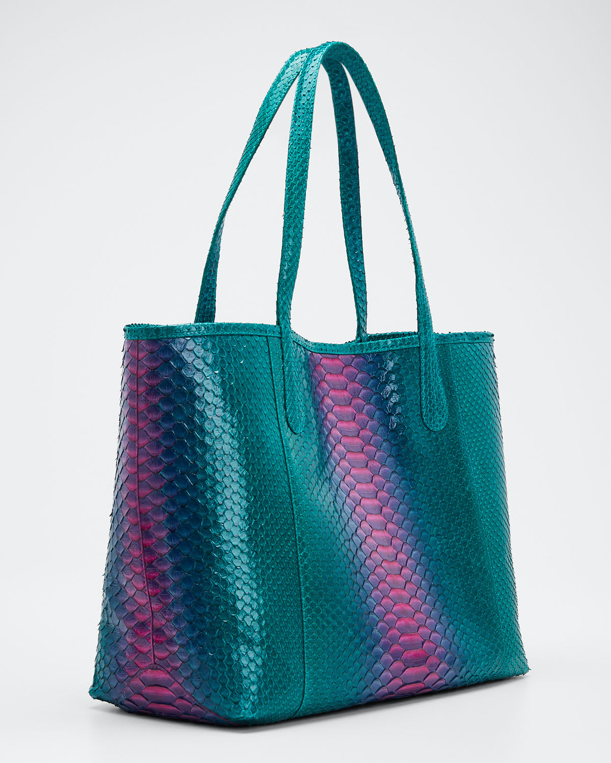 Nancy Gonzalez Erika Iridescent Python Tote Bag