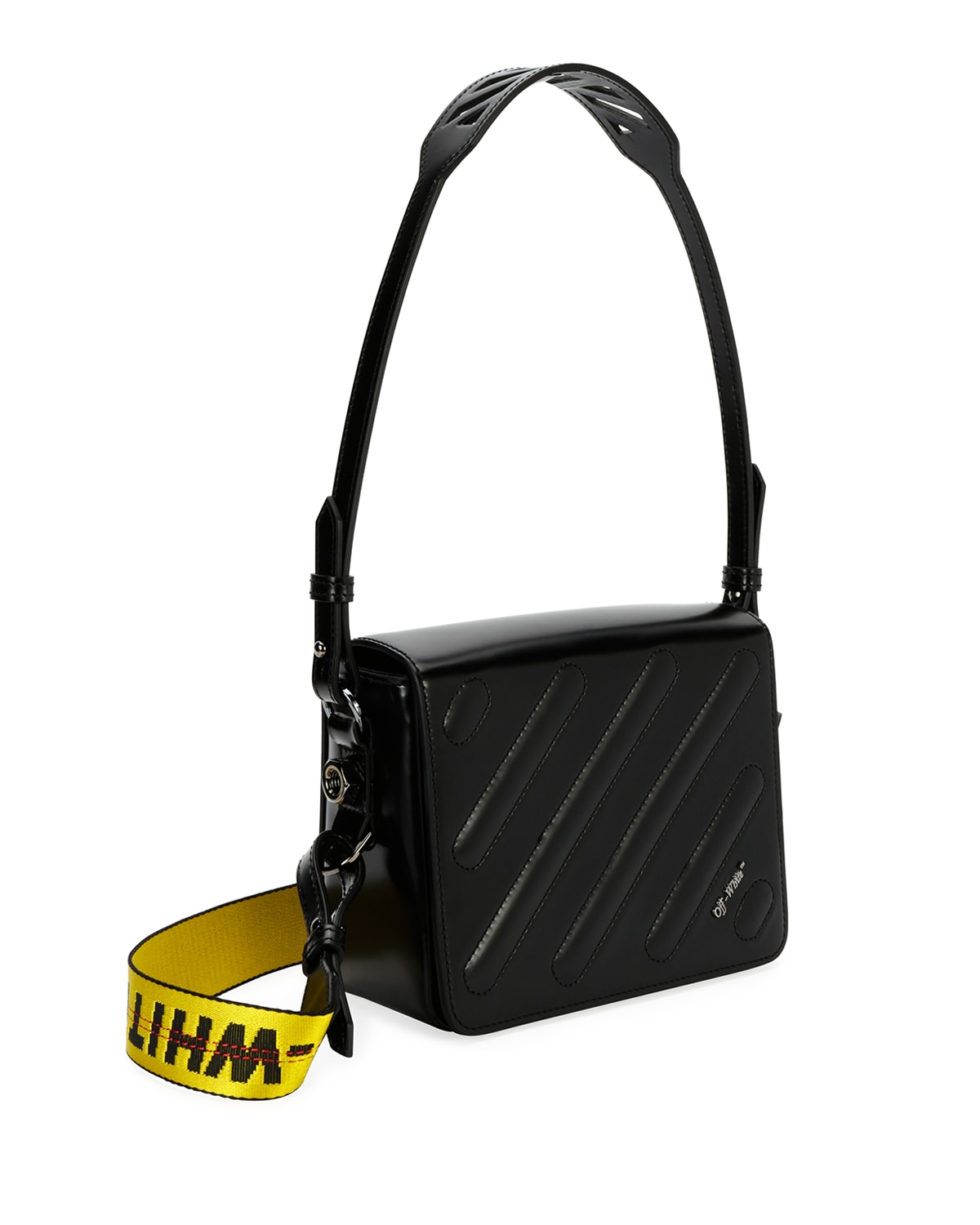 Off-White Padded Diagonal Flap Shoulder Bag