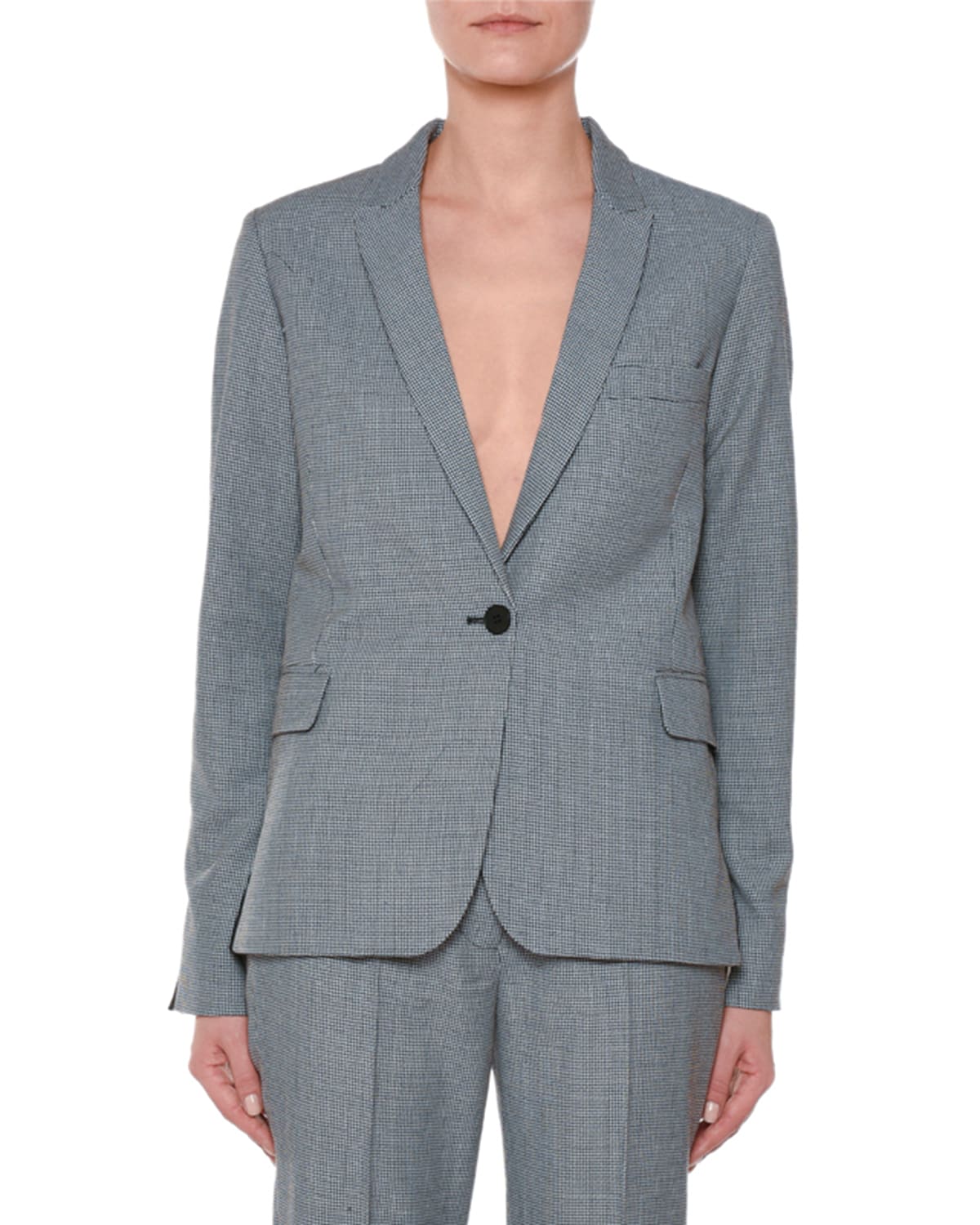 Victoria Beckham Notched-Lapel Two-Button Tailored Wool Jacket - Bergdorf Goodman