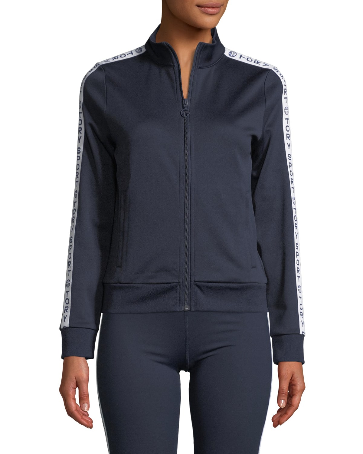 Tory Sport Logo-Banner Zip-Front Track Jacket