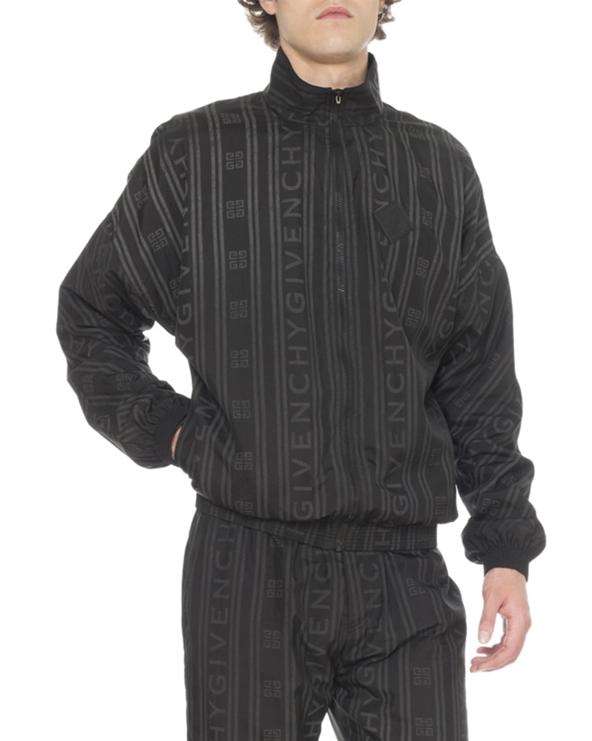 Givenchy Men's Stripe Logo Track Jacket
