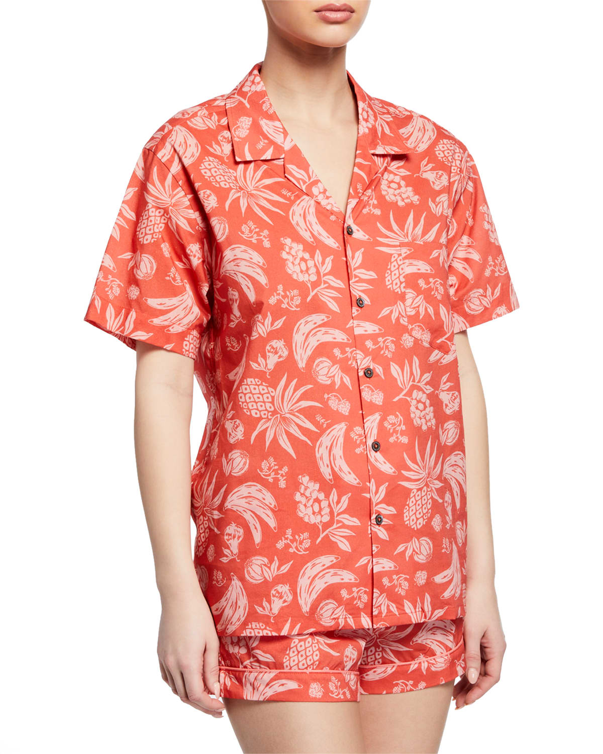 Desmond & Dempsey Fruit Shorty Pajama Set