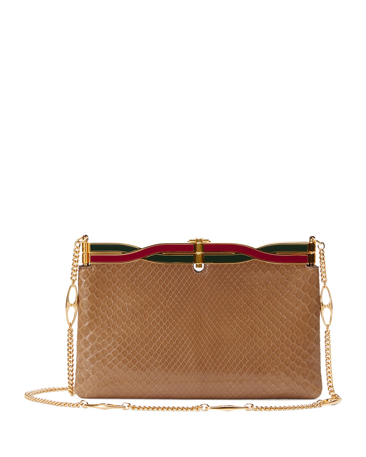 Gucci Broadway Python Evening Clutch Bag