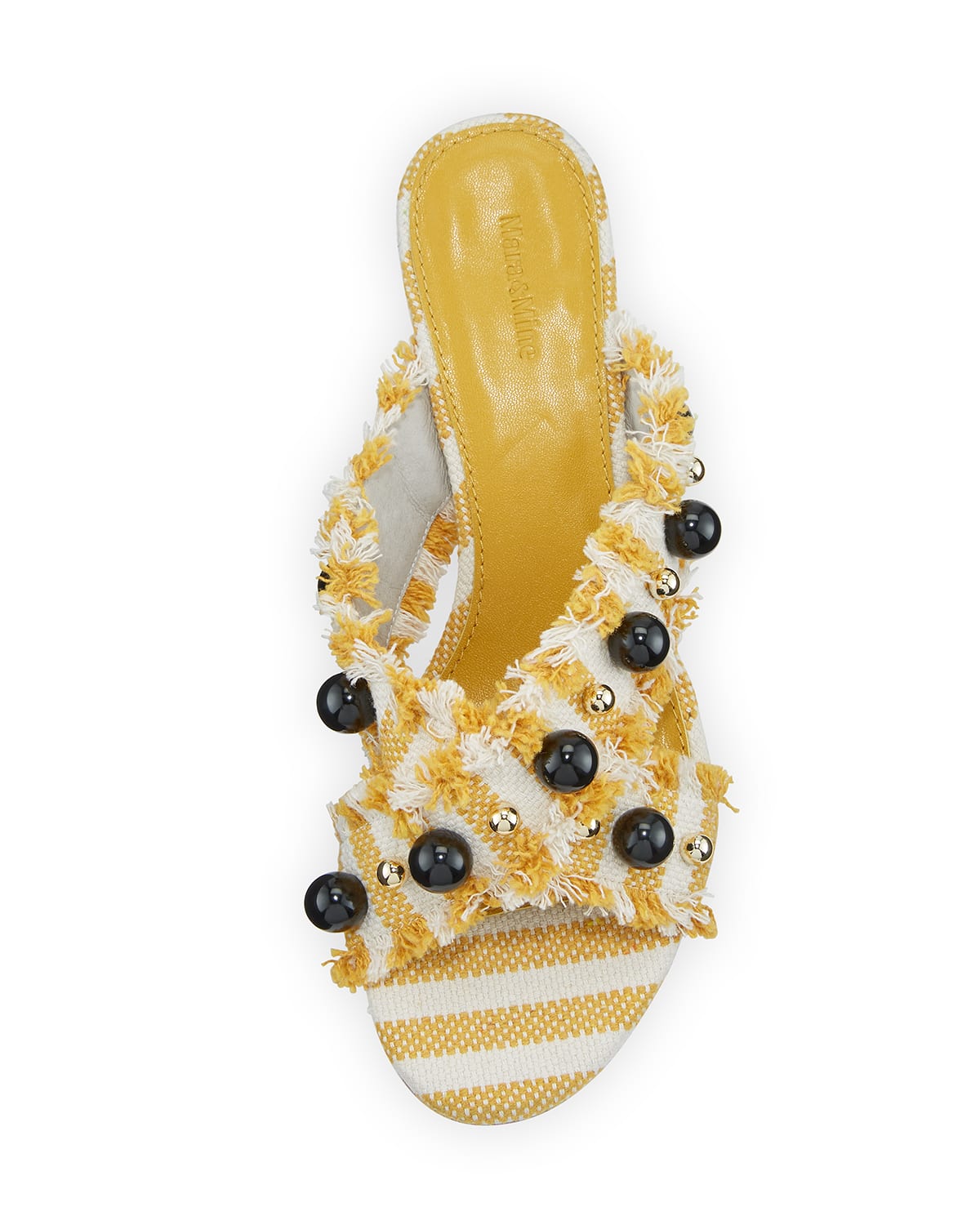 Mara & Mine Aline Fringed Crisscross Slide Sandals