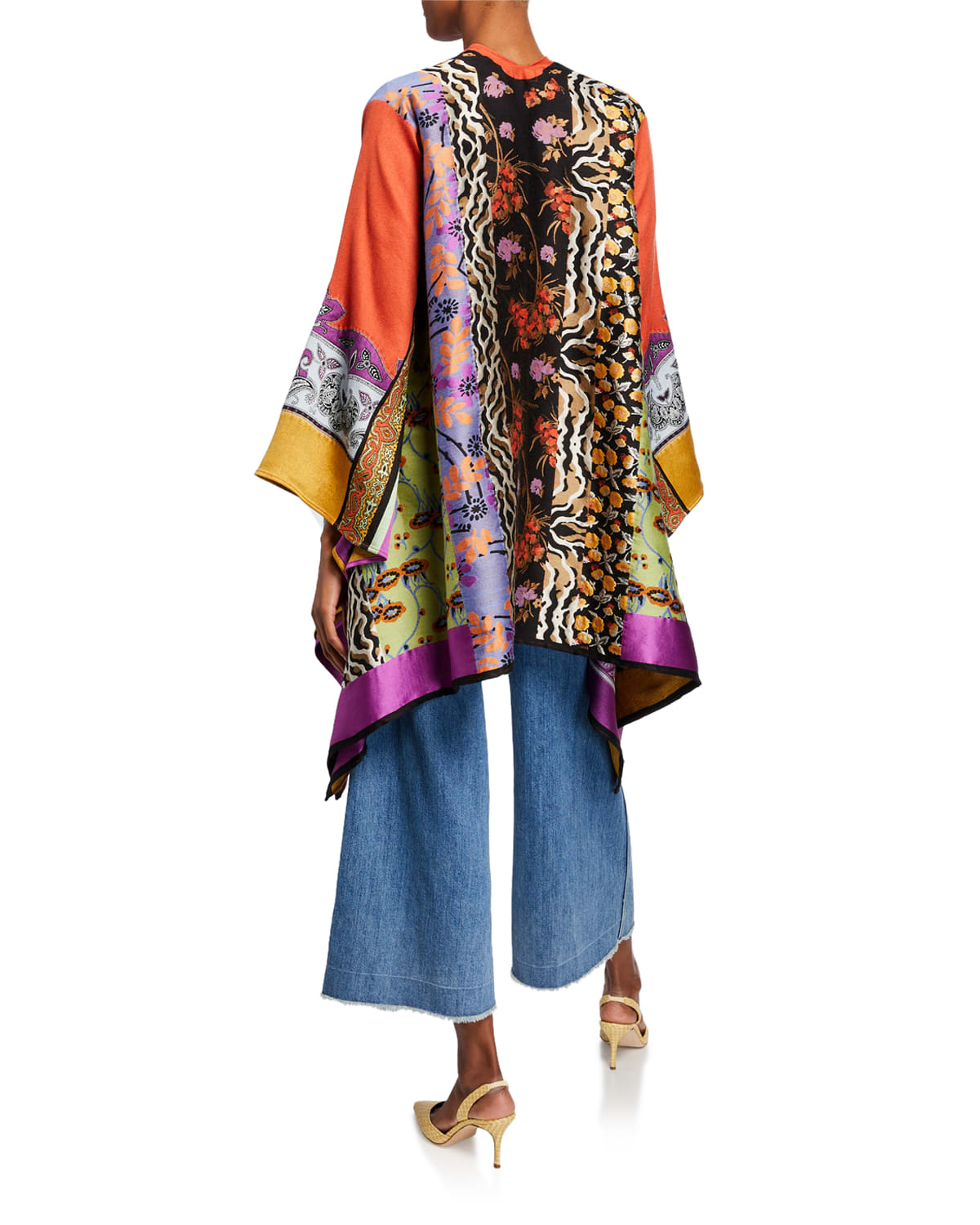Etro Collage Patchwork Cape