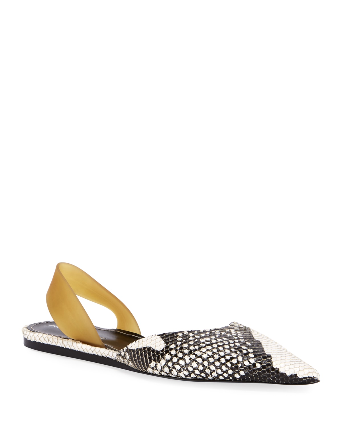 Proenza Schouler Exotic-Embossed Ballet Flats