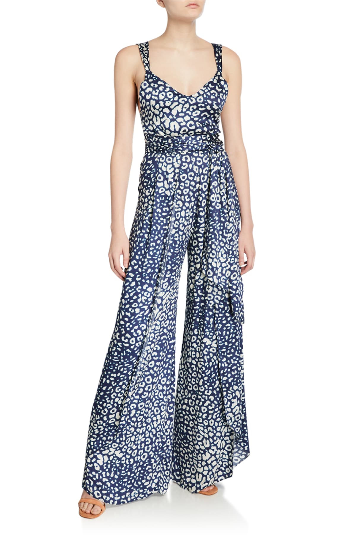 Alexis Tyrell Wide-Leg Leopard-Print Jumpsuit