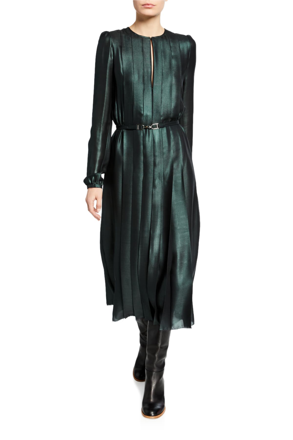 Gabriela Hearst Adelaide Iridescent Midi Dress