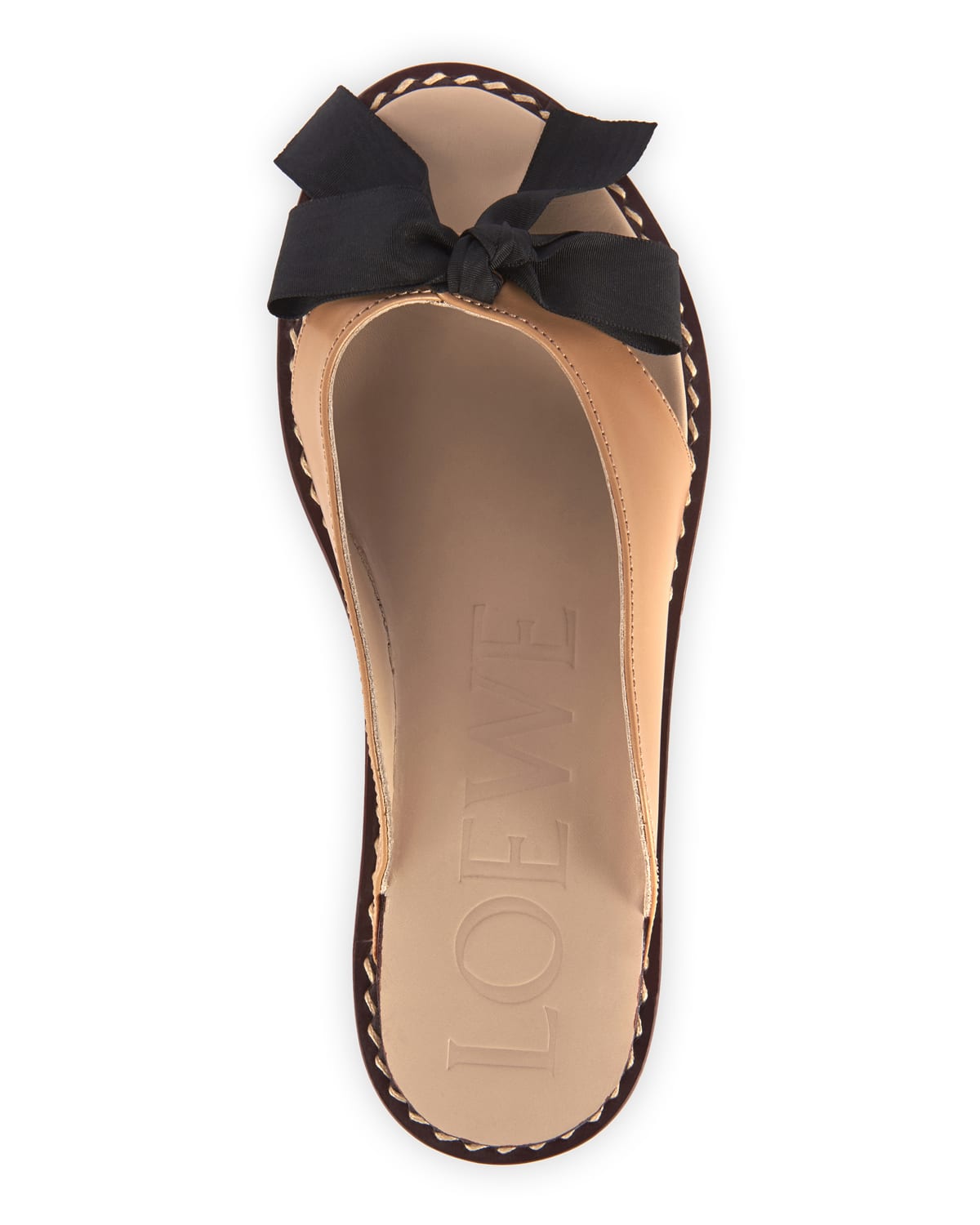 Loewe Demi-Wedge Bow Slide Sandals