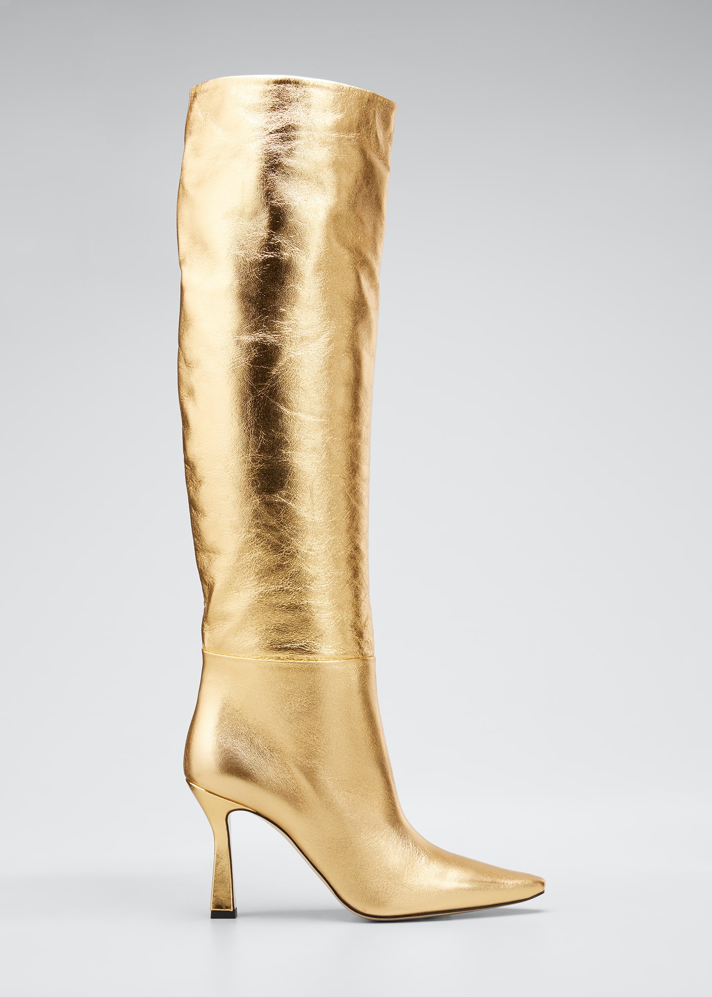 Wandler Lina Metallic Leather Tall Boots
