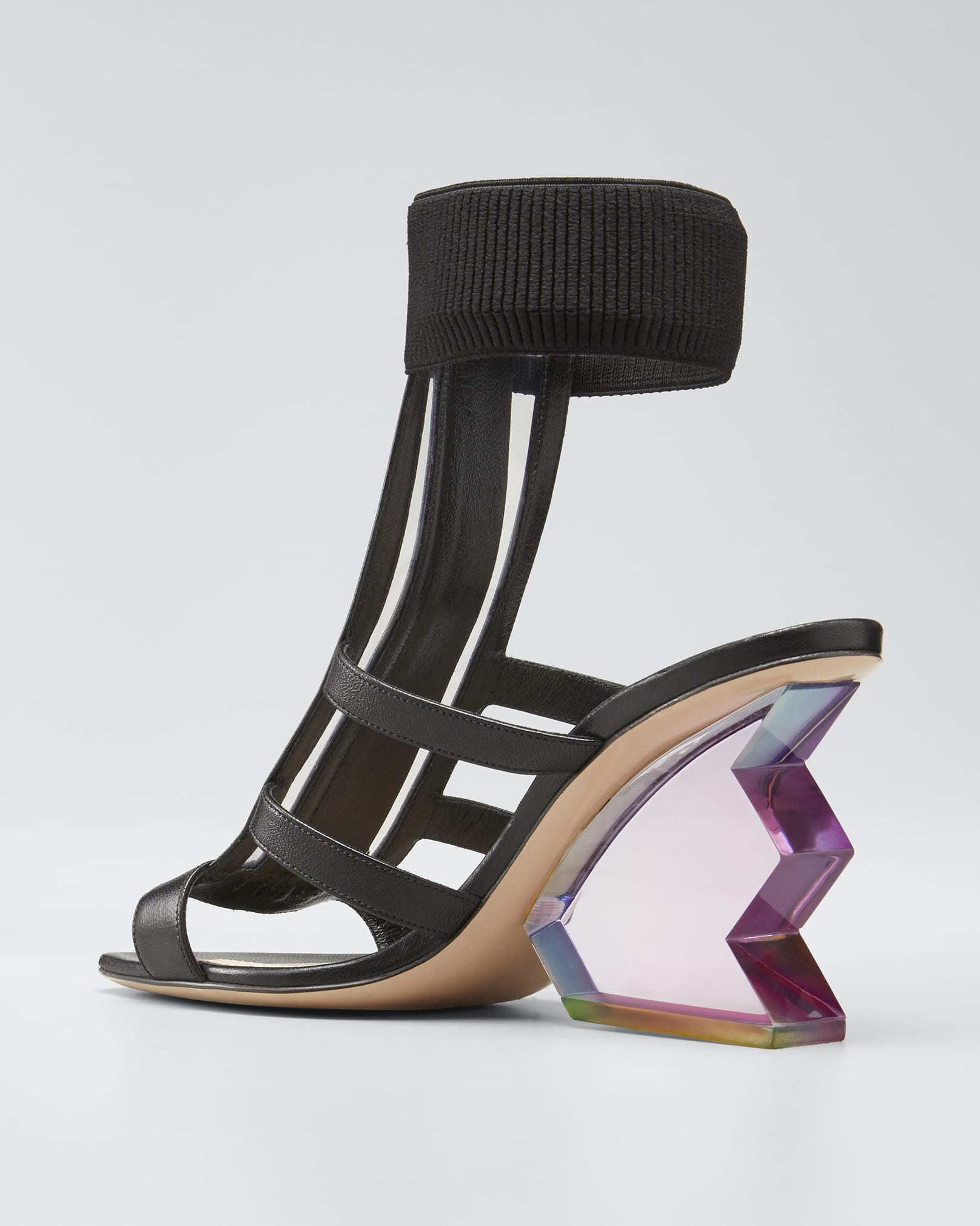 Nicholas Kirkwood Aurora Ankle-Cuff Cage Sandals