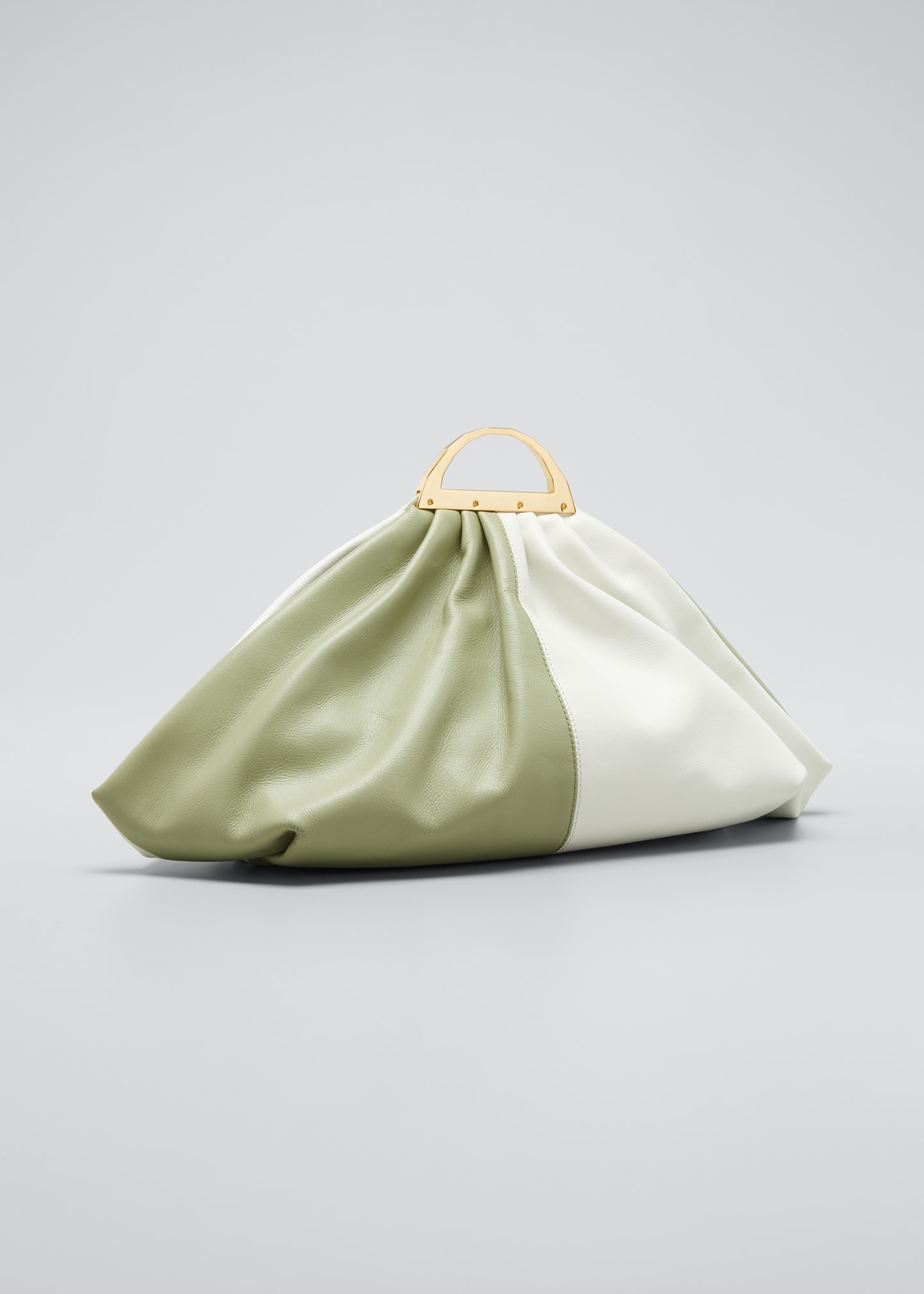 The Volon Gabi Two-Tone Leather Clutch Bag