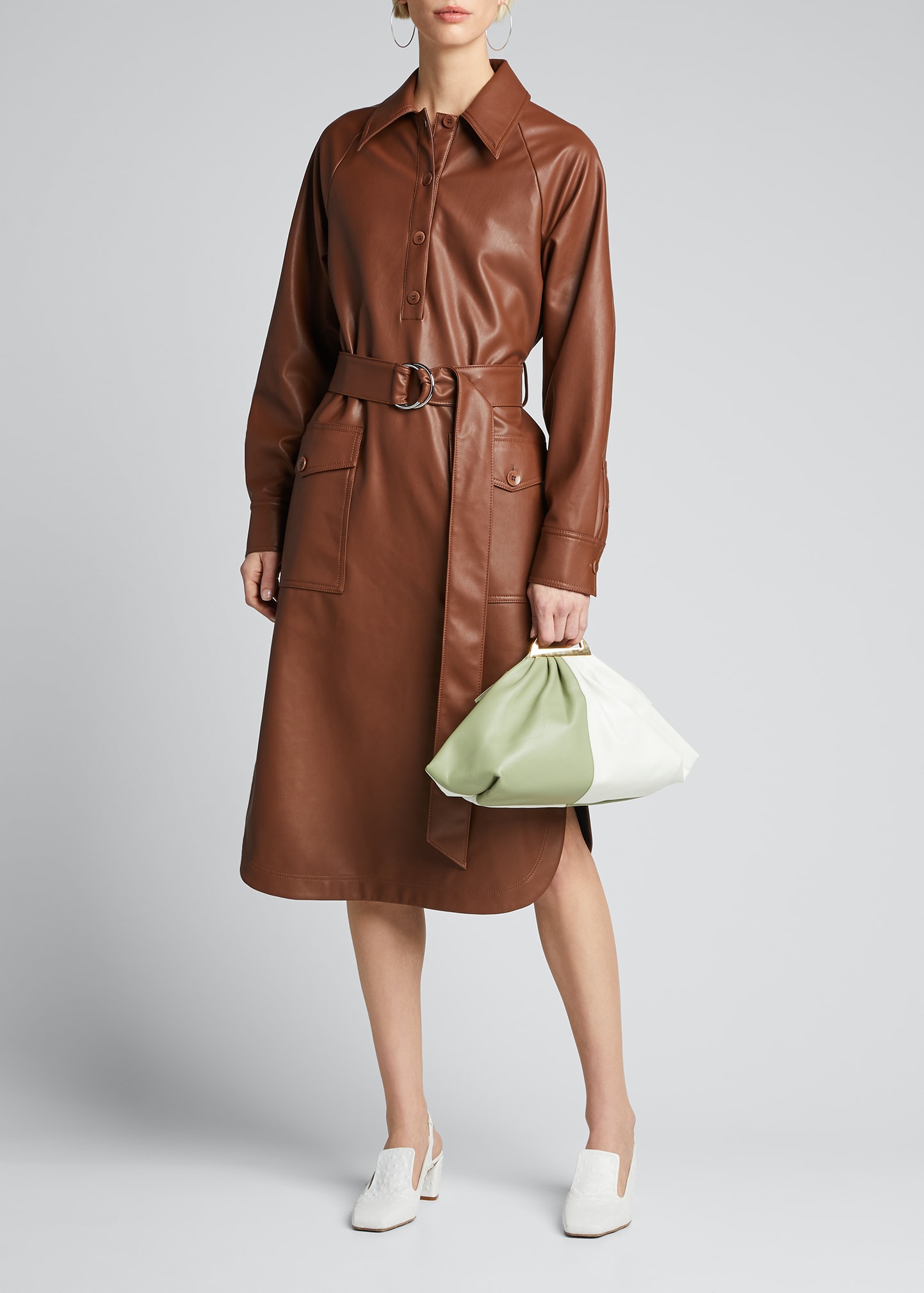 The Volon Gabi Two-Tone Leather Clutch Bag