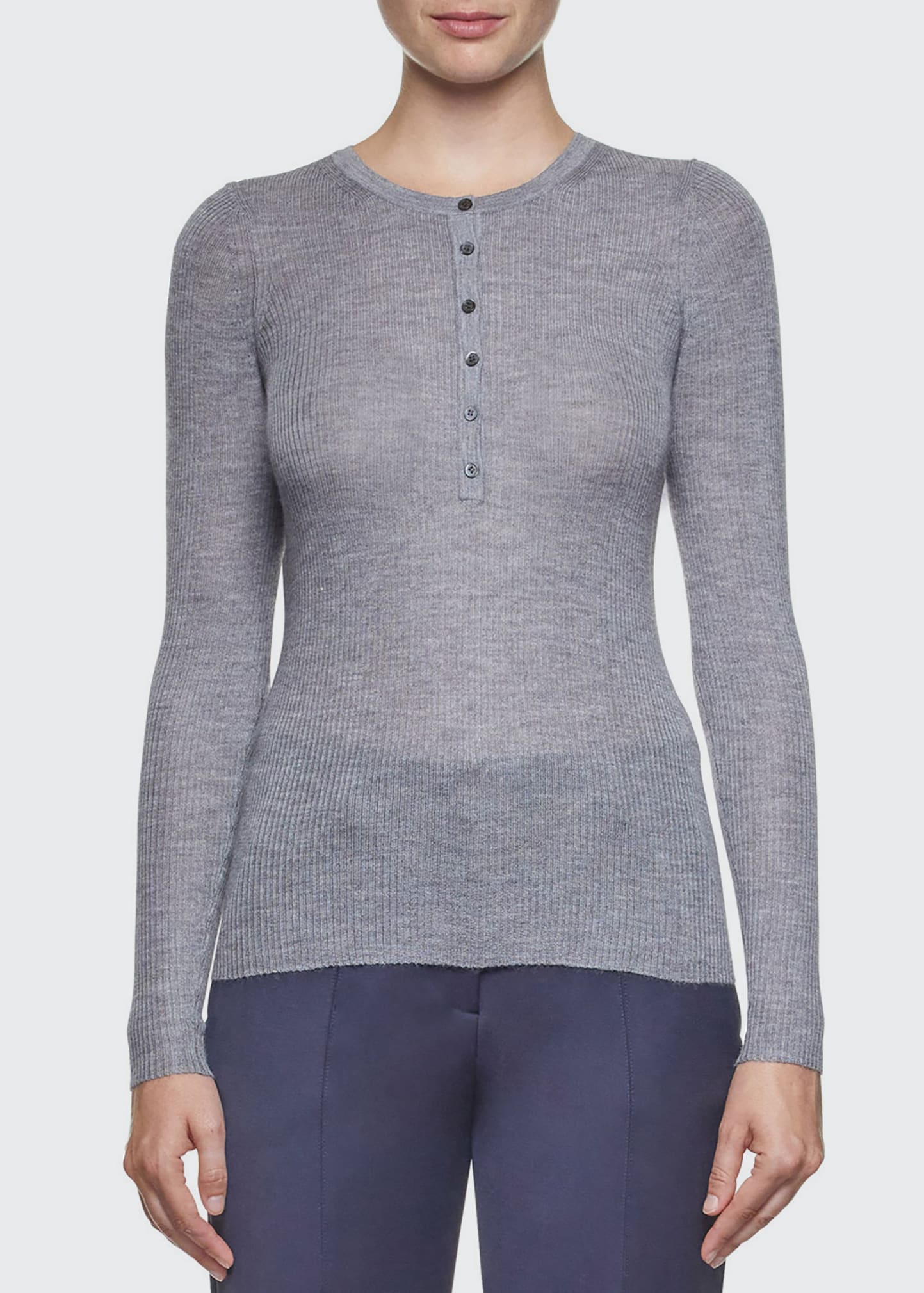 Gabriela Hearst Cashmere-Silk Pointelle Knit Sweater - Bergdorf Goodman