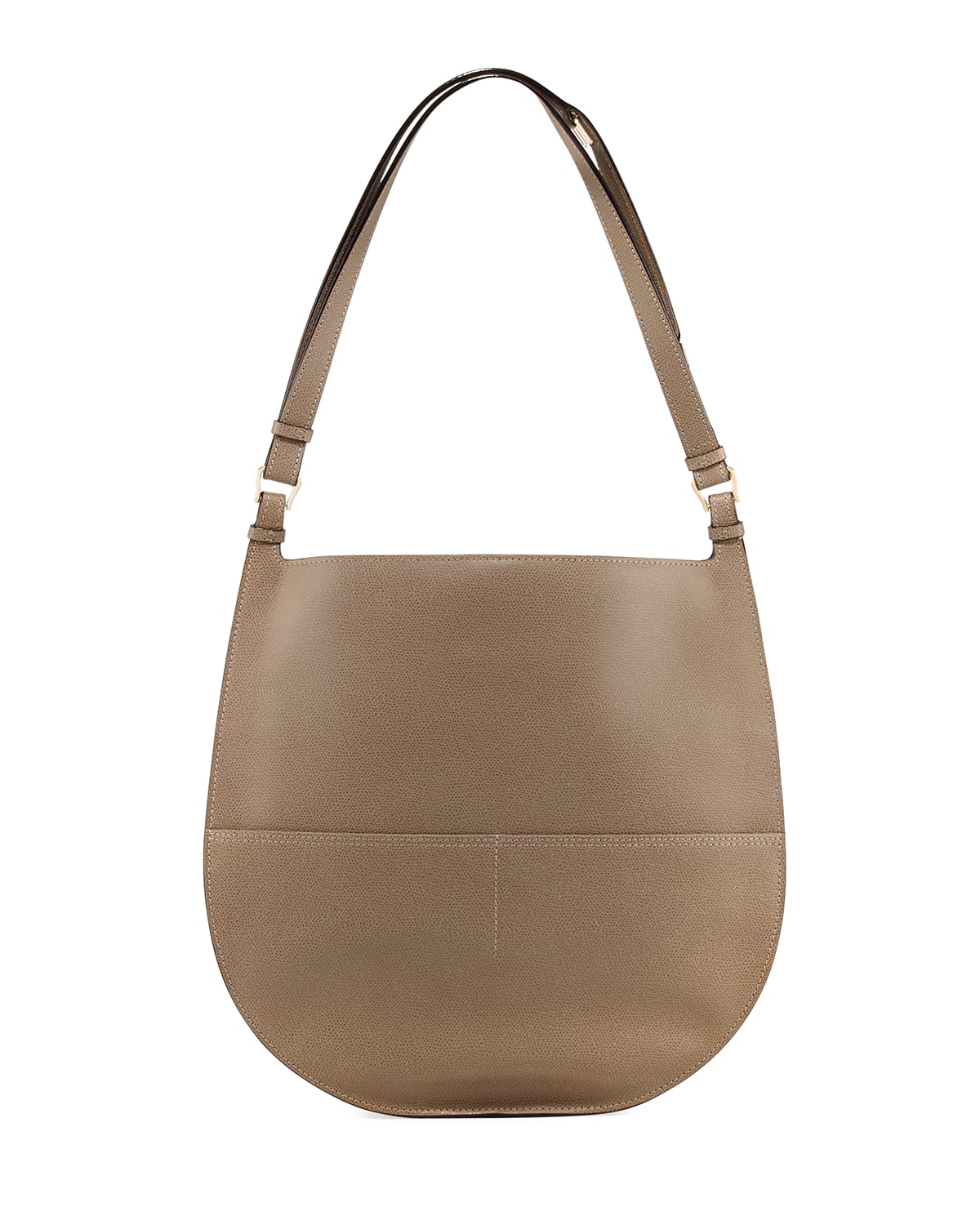 Valextra Weekend Large Leather Hobo Bag