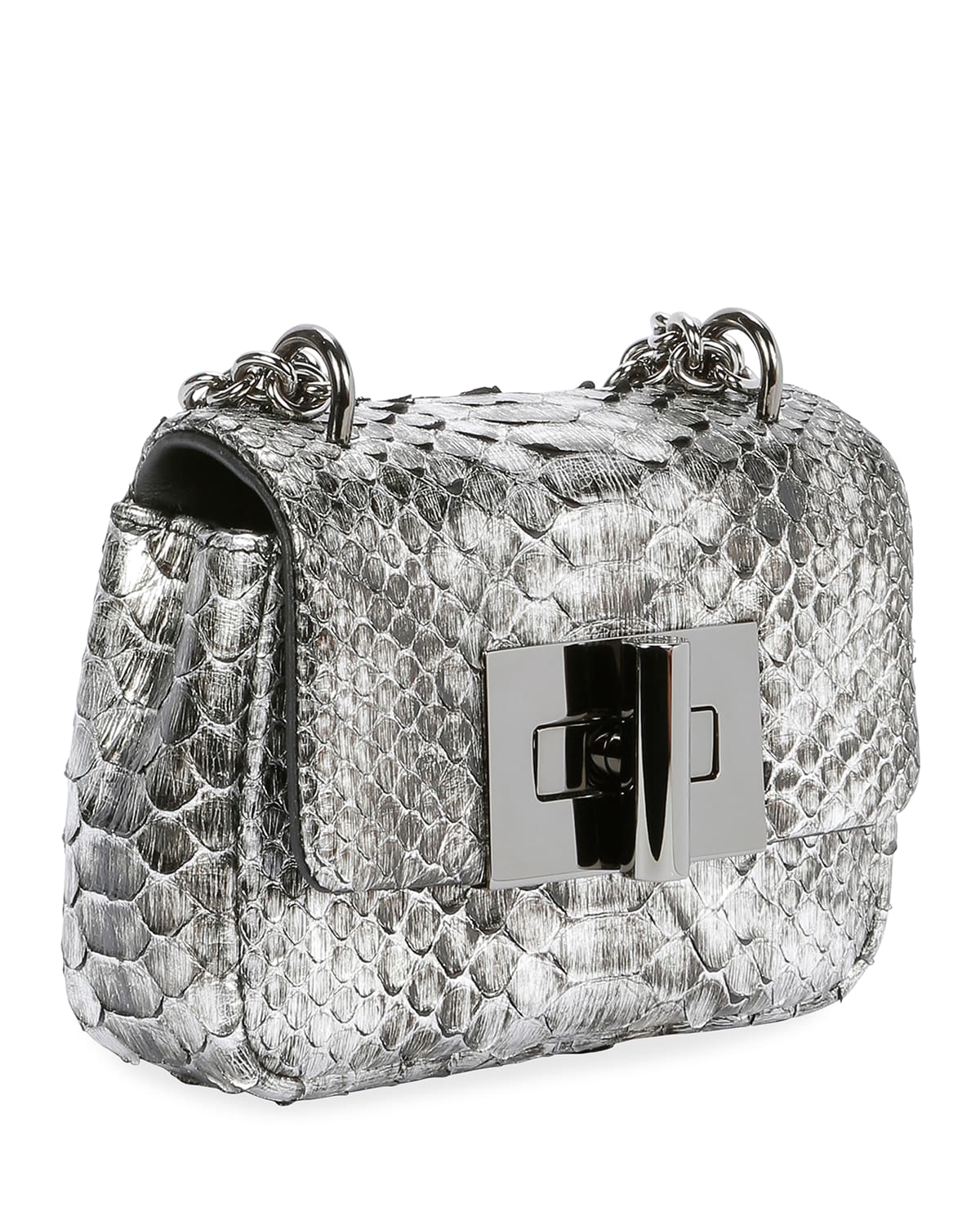 TOM FORD Natalia Laminated Python Mini Shoulder Bag