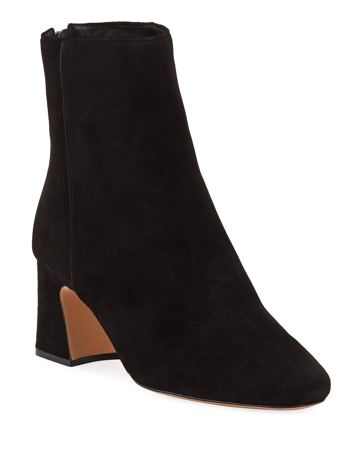 Alexandre Birman Corella Suede Block-Heel Booties