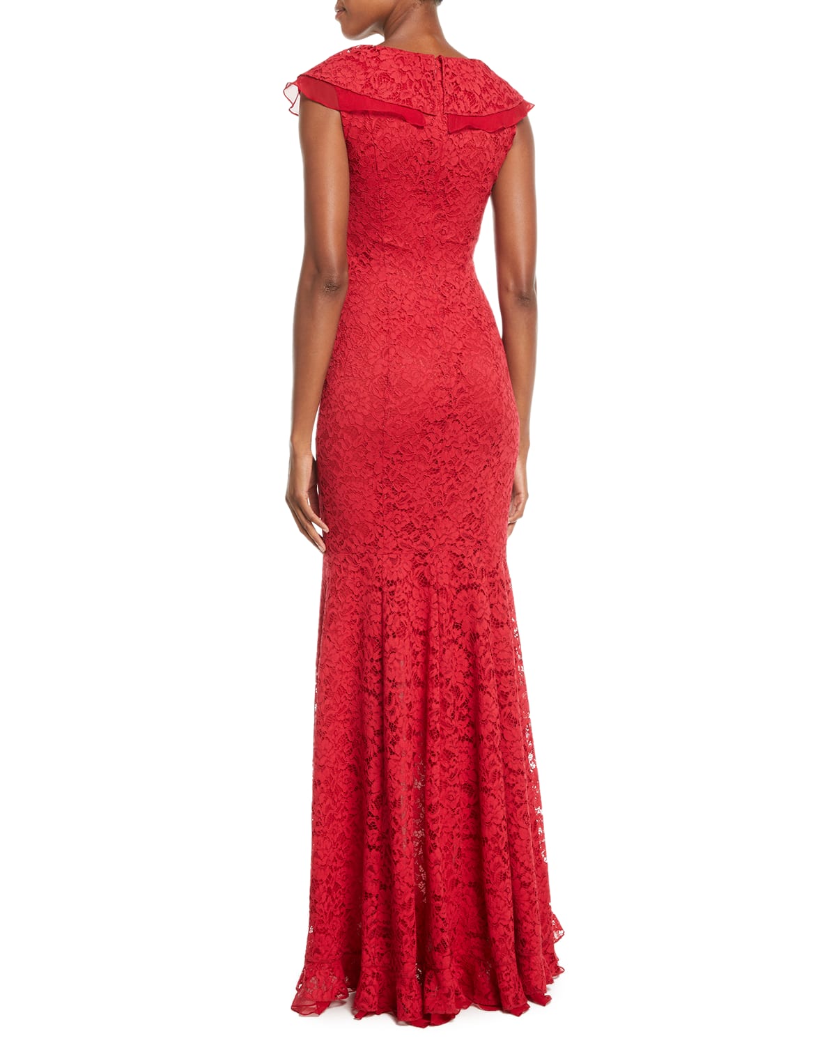 ZAC Zac Posen Aiden Lace Gown w/ Ruffles