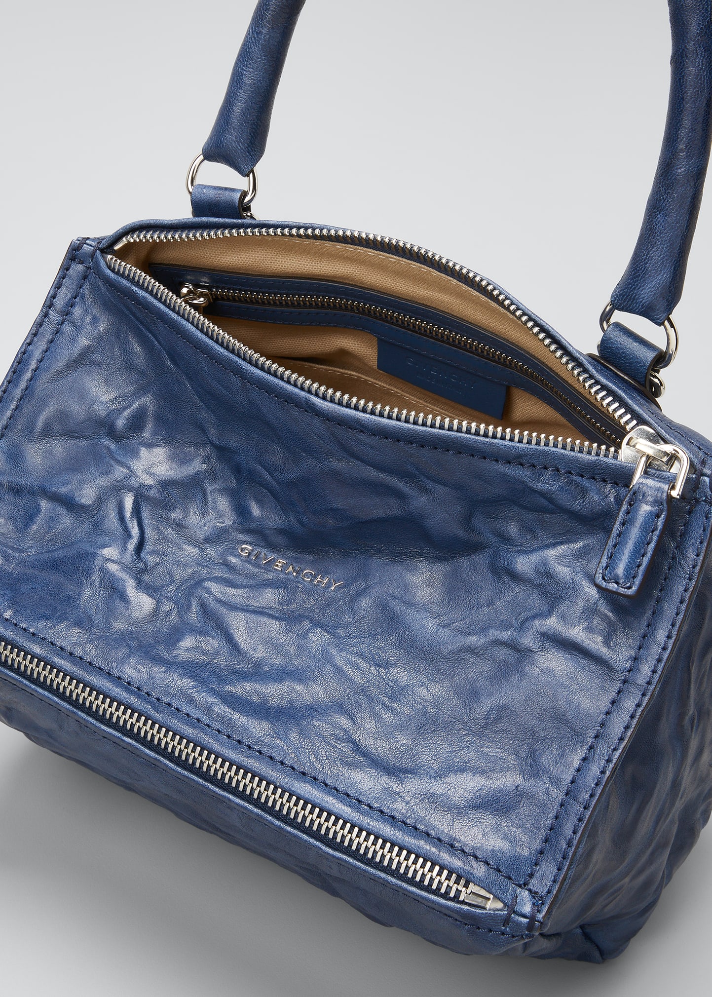 Givenchy Pandora Small Shoulder Leather Shoulder Bag, Blue