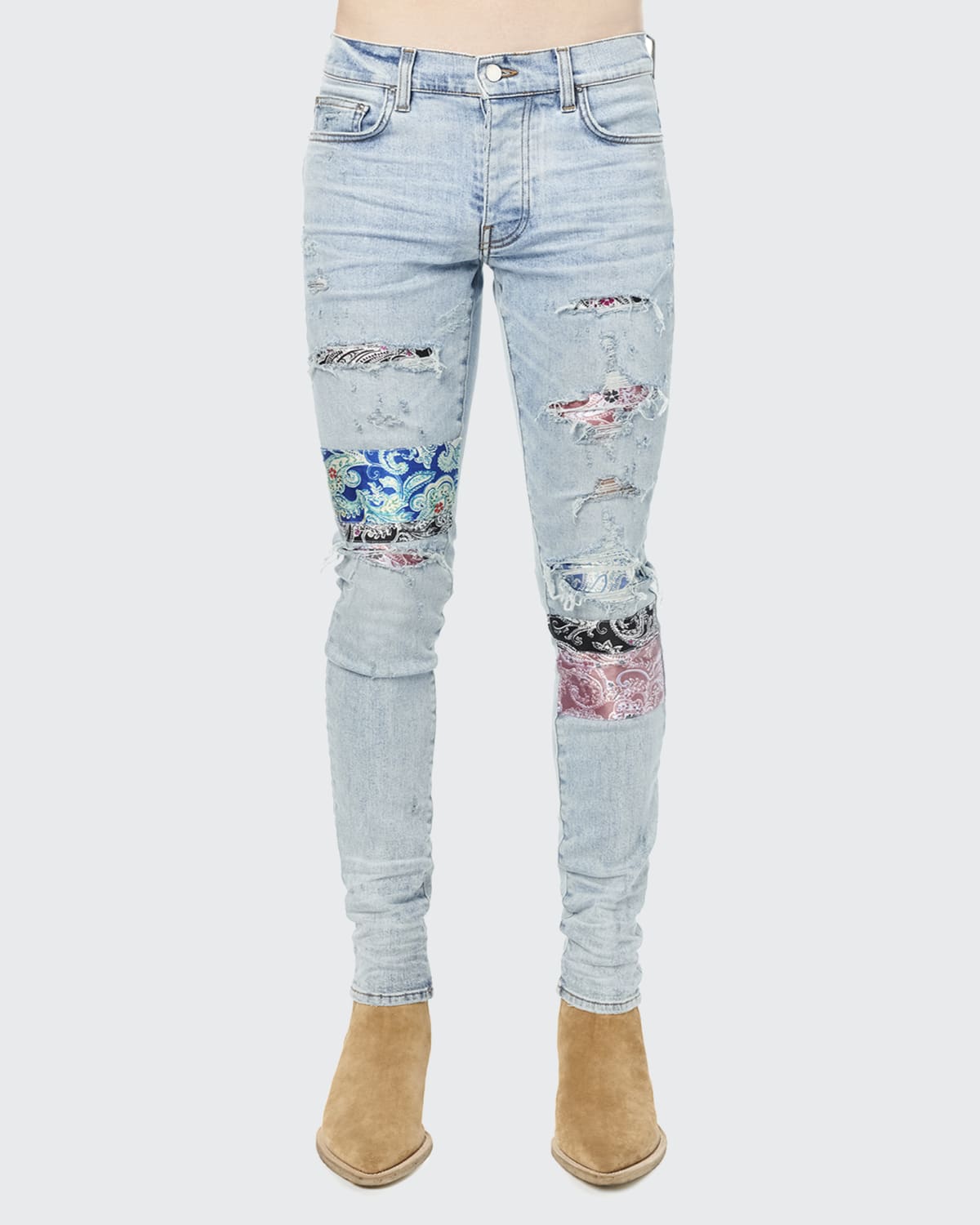 AMIRI Blue Pajama Art Patch Jeans | Smart Closet